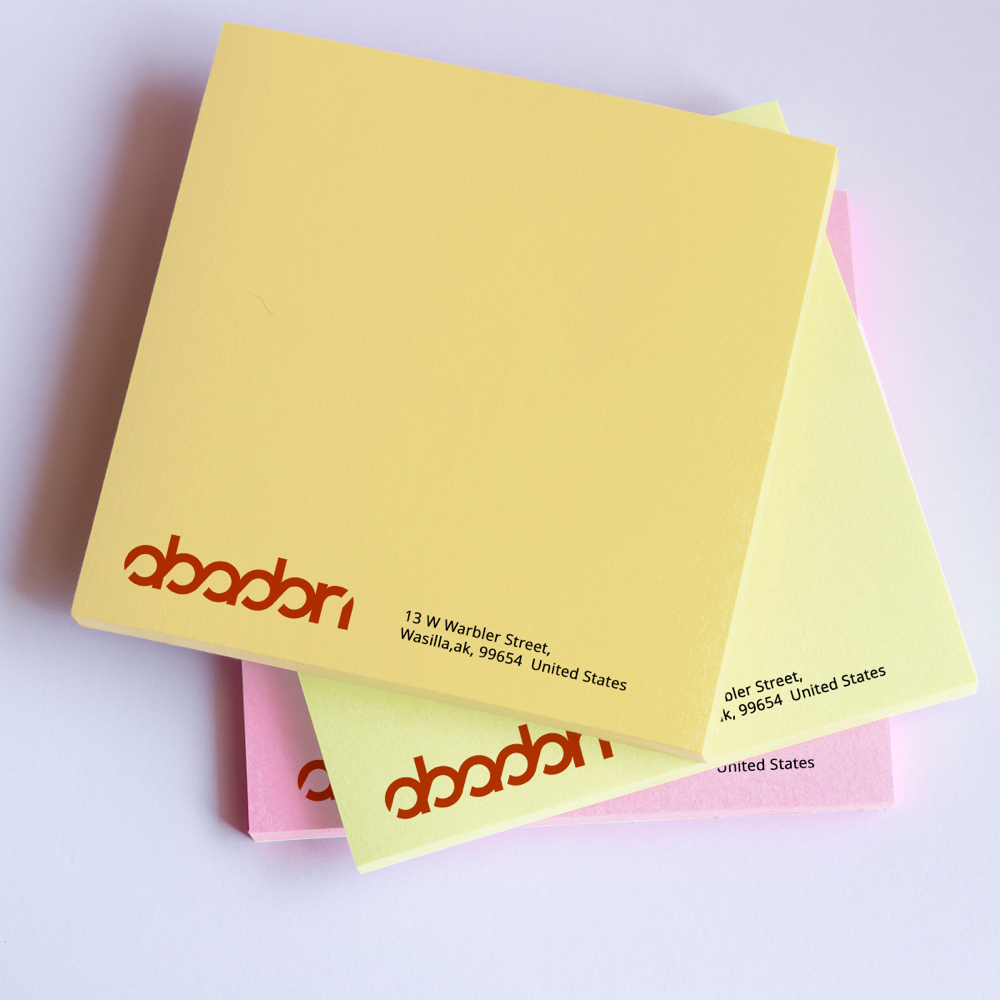 Bedrucken Sie selbstklebende Post Its mit Ihrem Logo bei HelloPrint