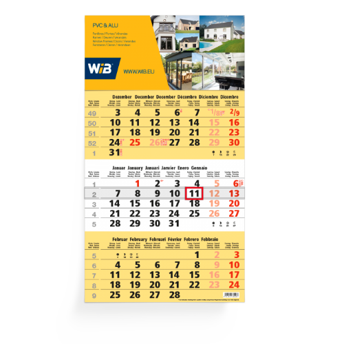 Custom Printed 3 Month Calendar | Helloprint