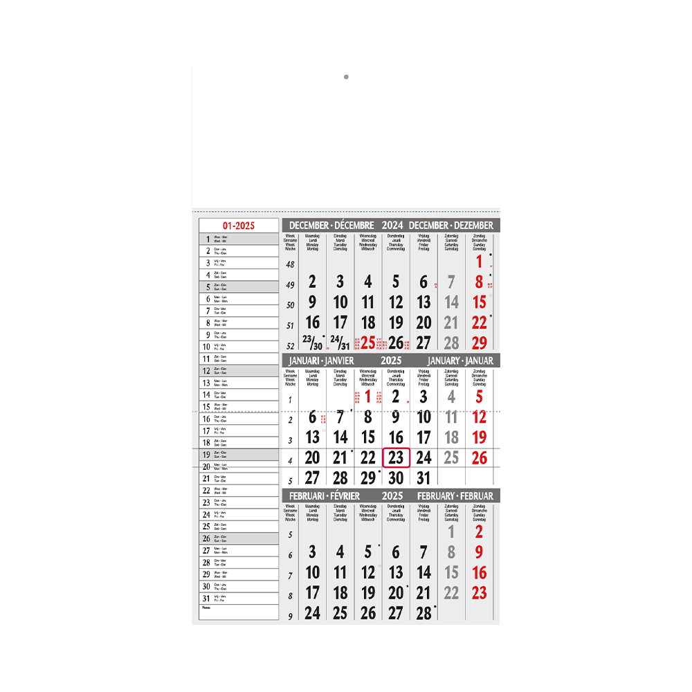 3 Monats Memoboard Kalender bedrucken | HelloPrint