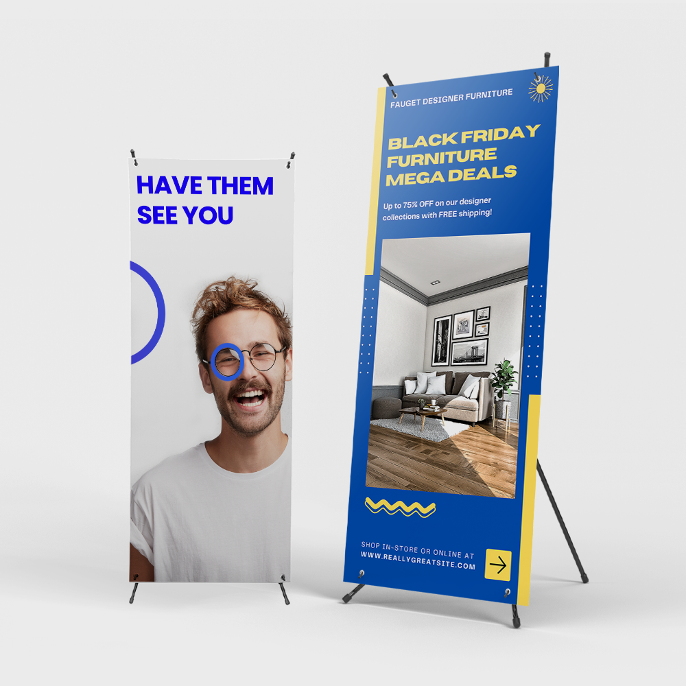 X Banners | X Frame Banner Printing UK | X Banner Outdoor & Indoor
