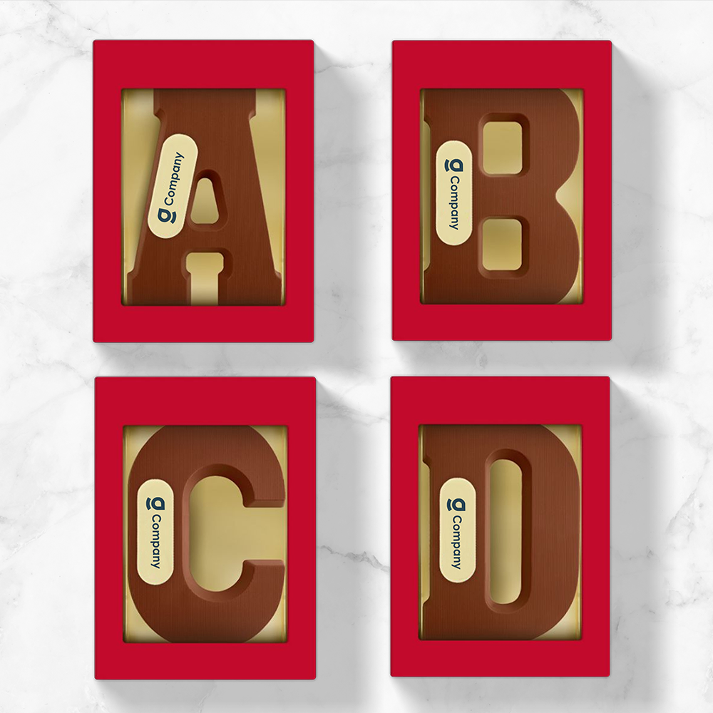 Chocoladeletters met logo | Drukzo