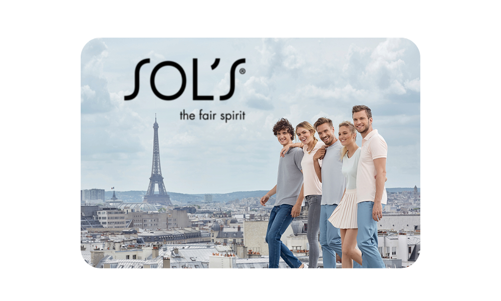 Personalise Sustainable Sol's Clothing | T-Shirts, Polos & More ...