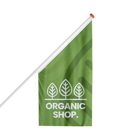 Order eye-catching shop flags from Helloprint