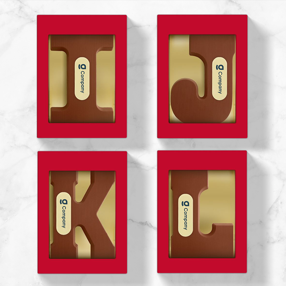 Chocoladeletters met logo | Drukzo